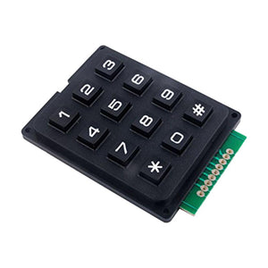 Compact and Responsive 3X4 Black Keyboard